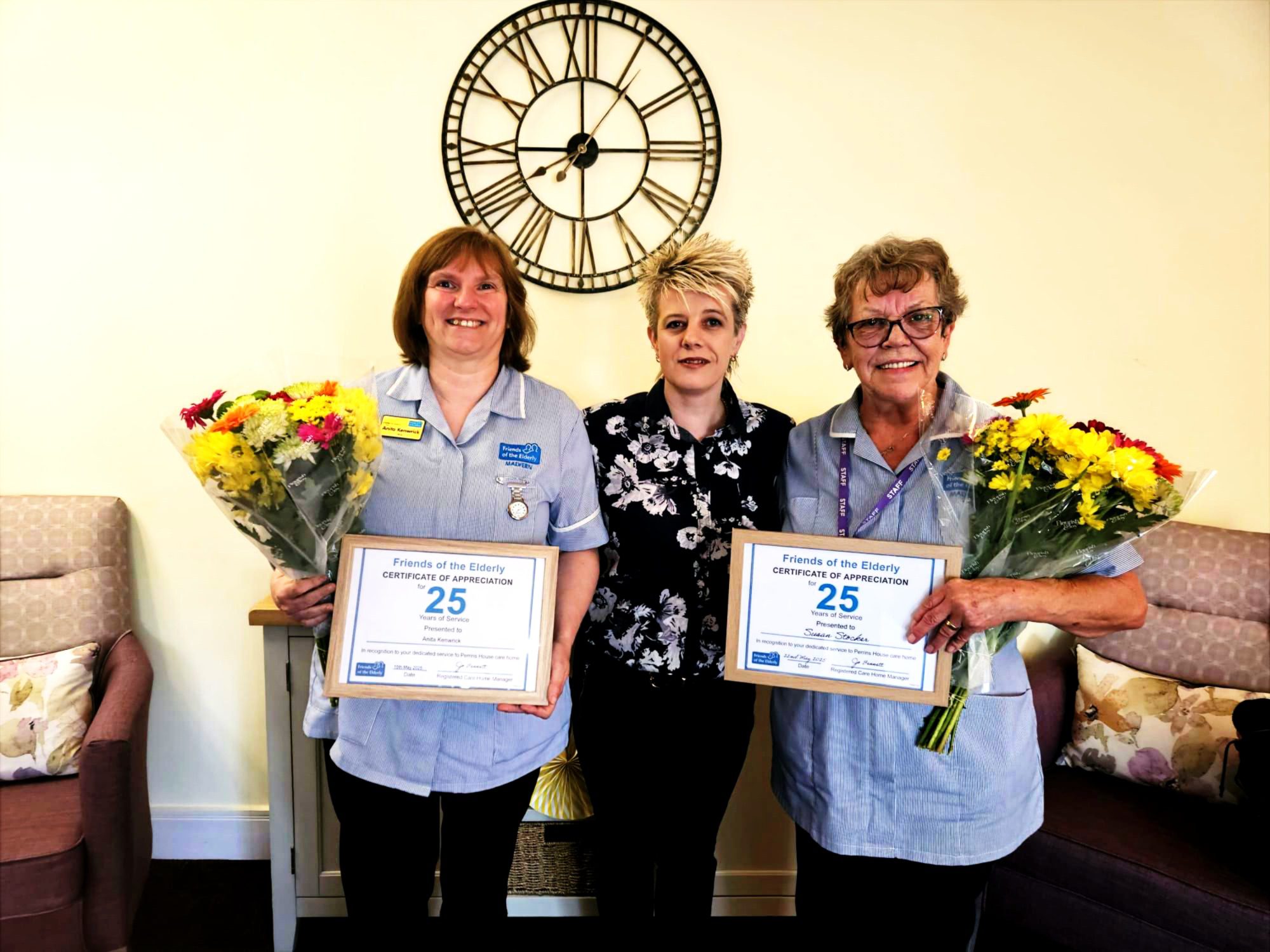 Sue and Anita Celebrate A Total 50 Years at Malvern Care Home - Friends ...